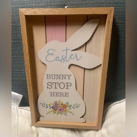 Ashland | Wall Decor | Nwtwooden Sign That Reads Bunny Stop Here Made ...